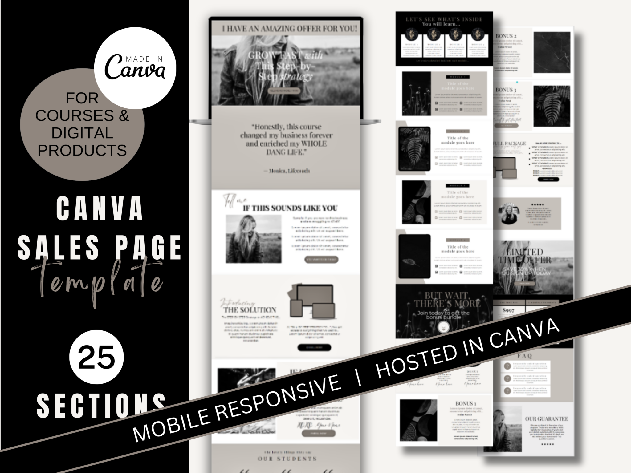 CANVA SALES PAGE TEMPLATE - Lee | Digital Designer