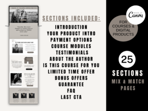 CANVA SALES PAGE TEMPLATE - Lee | Digital Designer